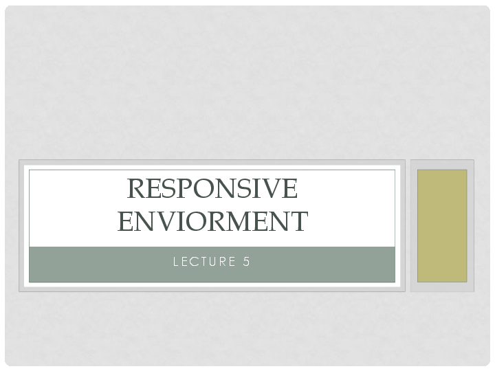 (PPT) RESPONSIVE ENVIORMENT