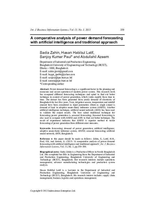 (PDF) “A comparative study of power demand forecasting between ANFIS ...