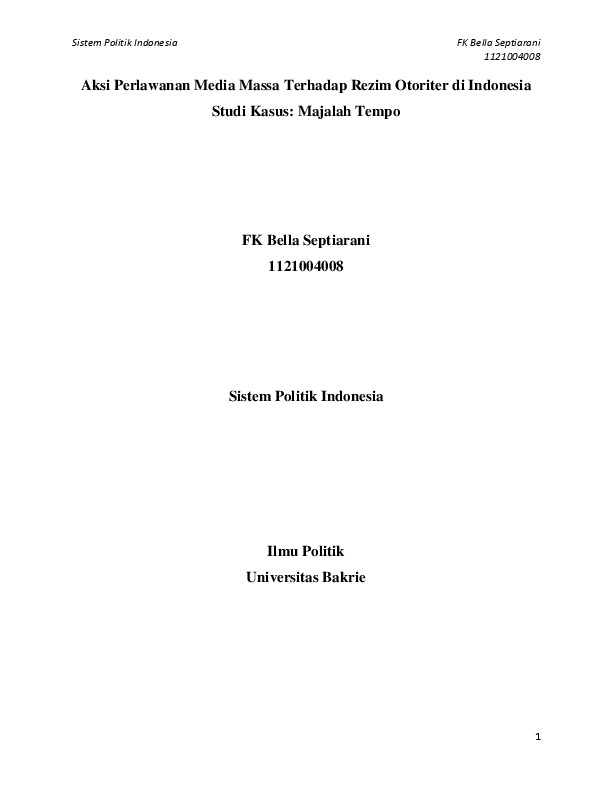 (DOC) Kebebasan Pers