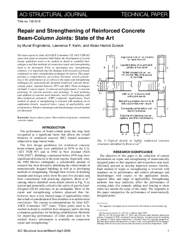 Concrete Beam Repair Details - The Best Picture Of Beam