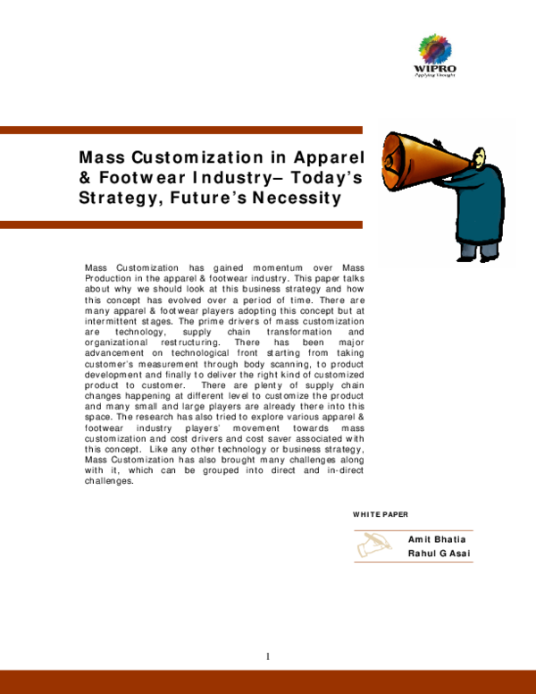 (PDF) Mass customization