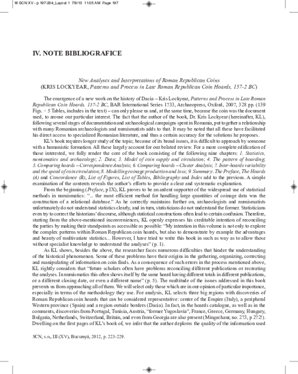 (PDF) Book review Kris Lockyear SCN 16, 2012