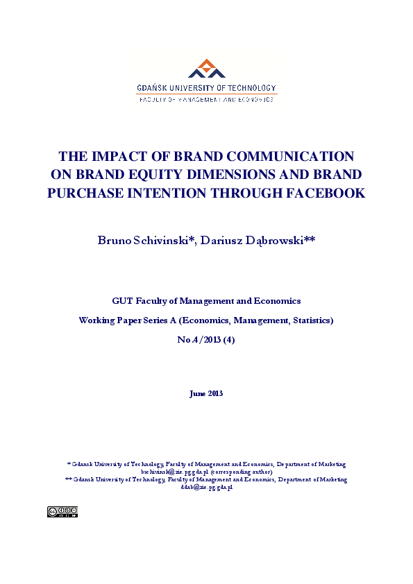 (PDF) 2013 THE IMPACT OF BRAND COMMUNICATION ON BRAND EQUITY DIMENSIONS ...