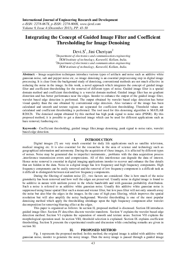 (PDF) International Journal of Engineering Research and Development (IJERD)