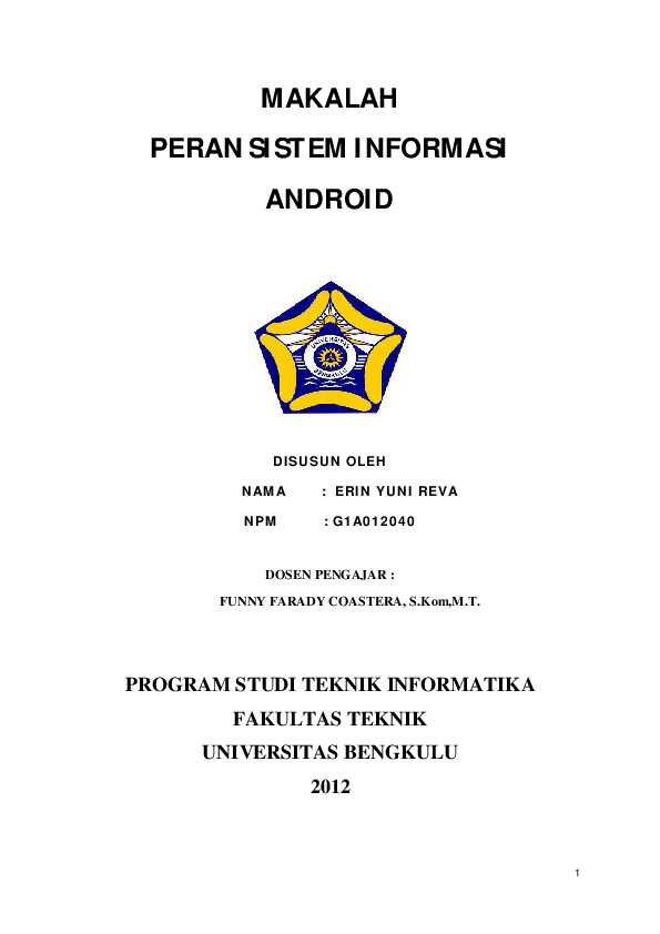 (PDF) MAKALAH ANDROID ERIN YUNI REVA G1A012040