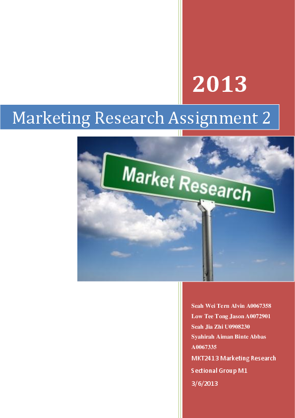 (DOC) Final Marketing Research Assignment 2