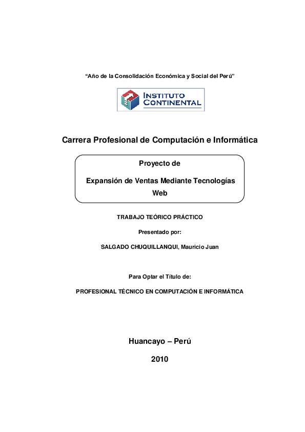 (PDF) PROYECTO DE TECNOLOGIAS PARA VENTAS