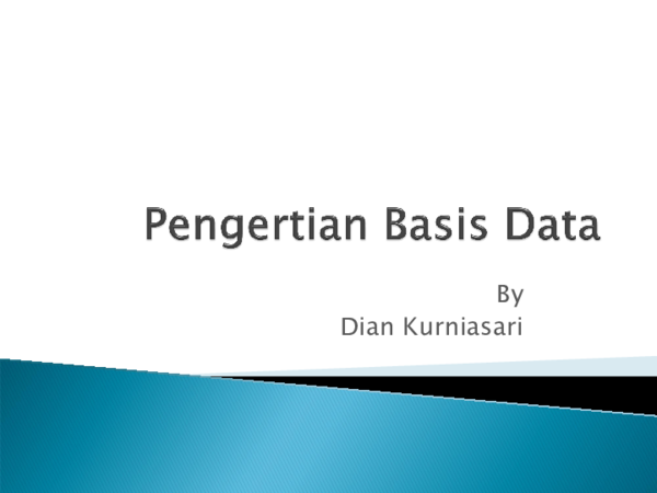 (PPT) 1. Pengertian Basis Data