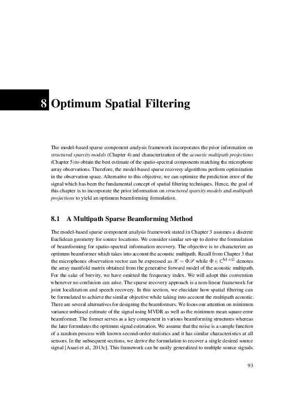 Pdf Optimum Spatial Filtering