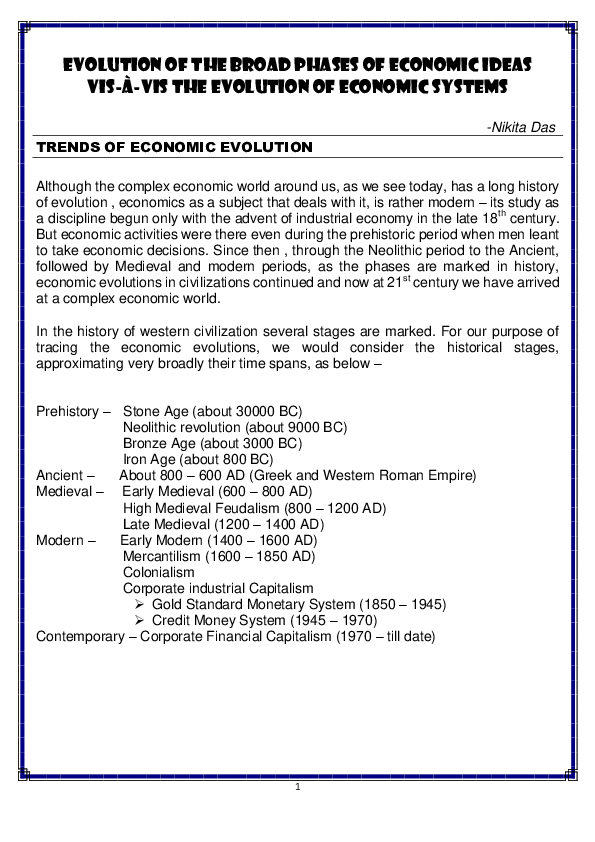 (PDF) Evolution of the broad phases of Economic Development vis-a-vis ...