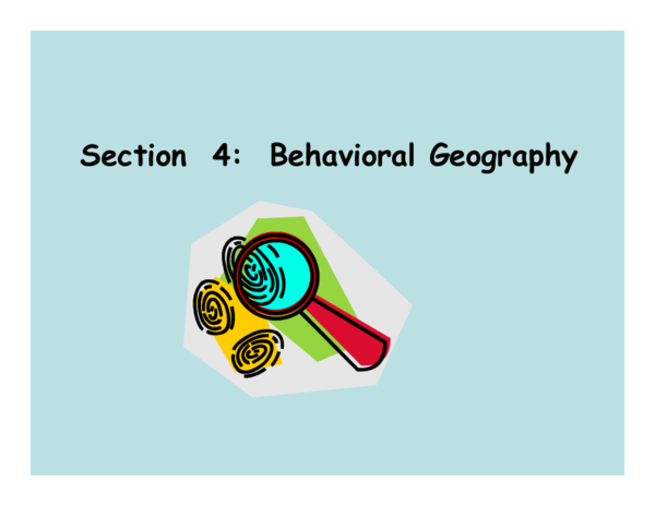 (PDF) Section IV Behavioral Geography