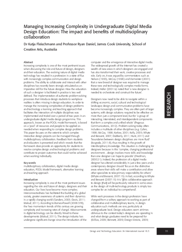 (PDF) Managing Increasing Complexity in Undergraduate Digital Media ...