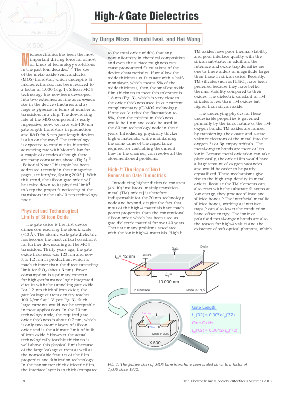 (PDF) High-k Gate Dielectrics