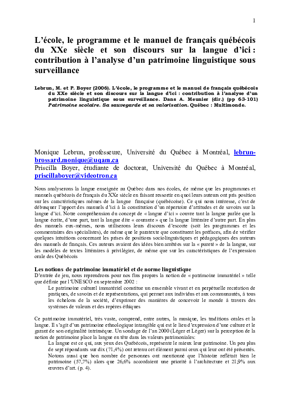 programme de francisation au primaire
