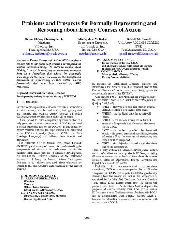 (PDF) Problems and prospects for formally representing and reasoning ...
