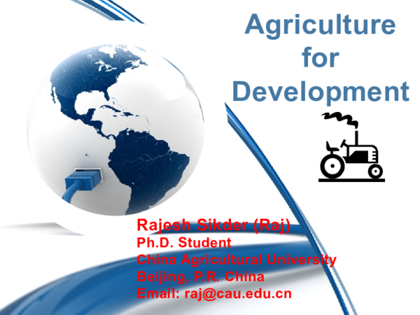 (PPT) Agriculture for Development