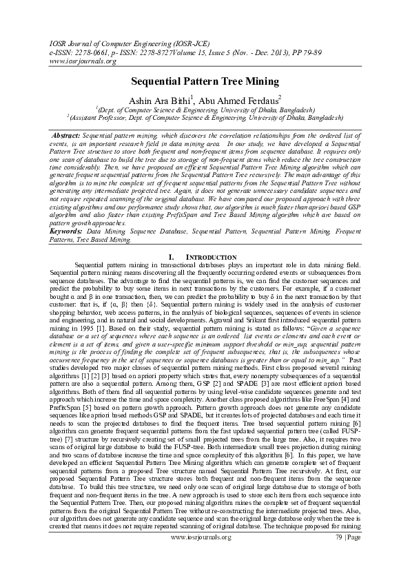 (PDF) Sequential Pattern Tree Mining