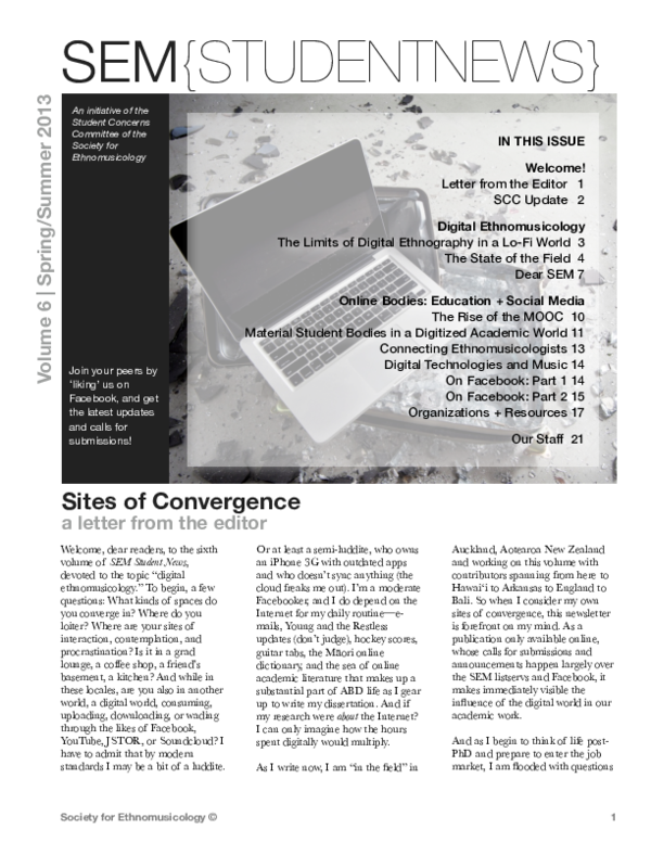 (PDF) SEM Student News Vol. 1-7 (2010-2013)