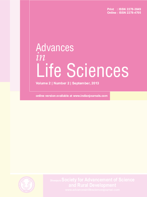 (PDF) ADVANCES IN LIFE SCIENCES JOURNAL 2-2 SEPTEMBER 2013 ISSUE