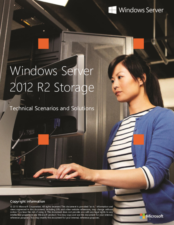 (PDF) Windows Server 2012 R2 Storage White Paper