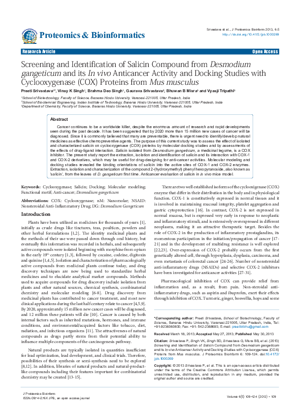 (PDF) Screening and Identification of Salicin Compound from Desmodium