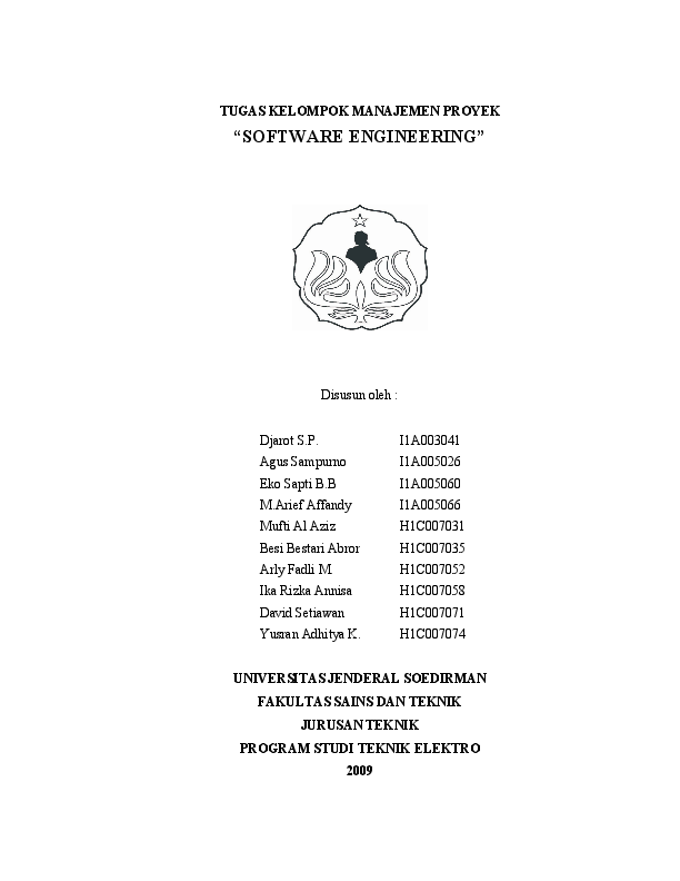 (PDF) TUGAS KELOMPOK MANAJEMEN PROYEK "SOFTWARE ENGINEERING