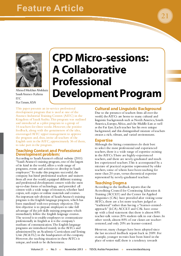 (PDF) CPD-Collaborative Micro Professional Development Program