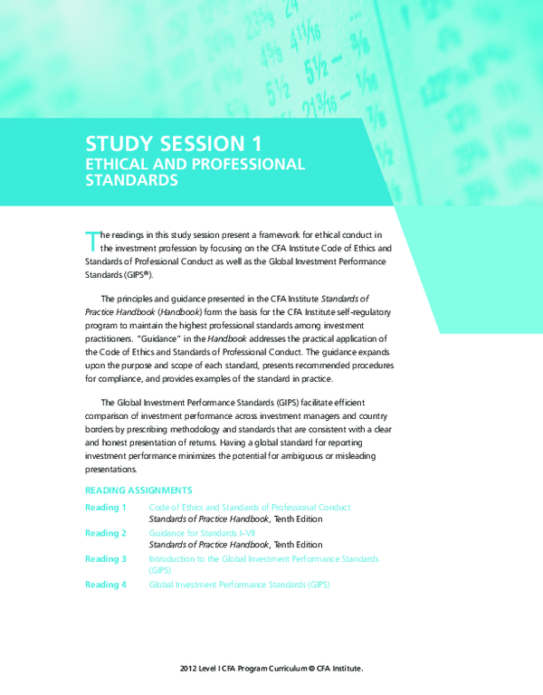 (PDF) CFA Study Sessions Level 1
