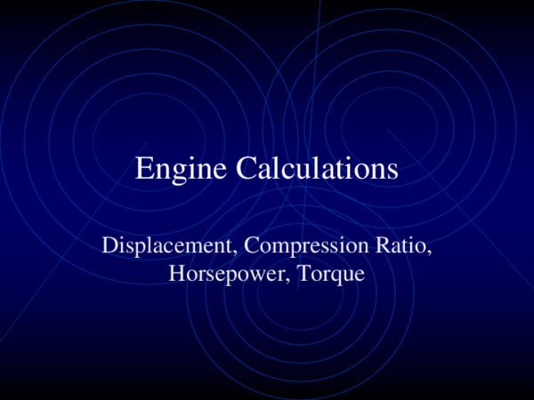 (PPT) Engine Calculations