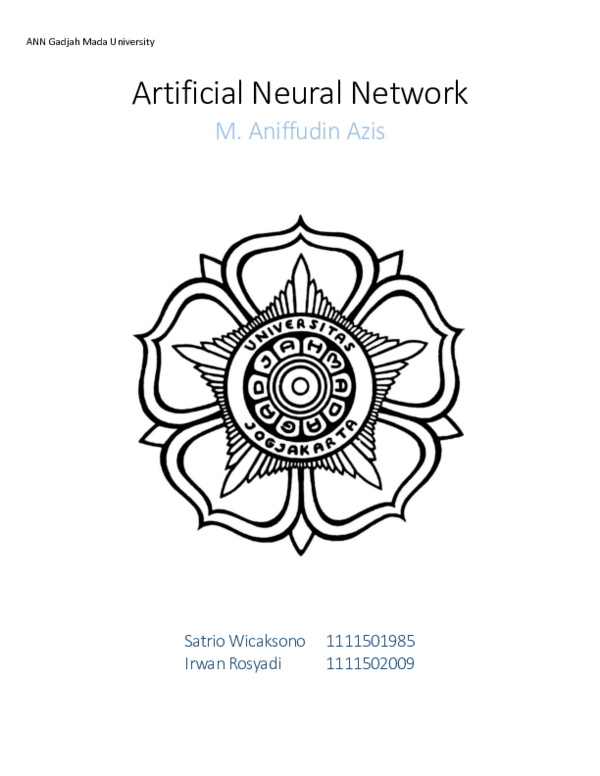 (PDF) Artificial Neural Network (PDF) Artificial Neural Network