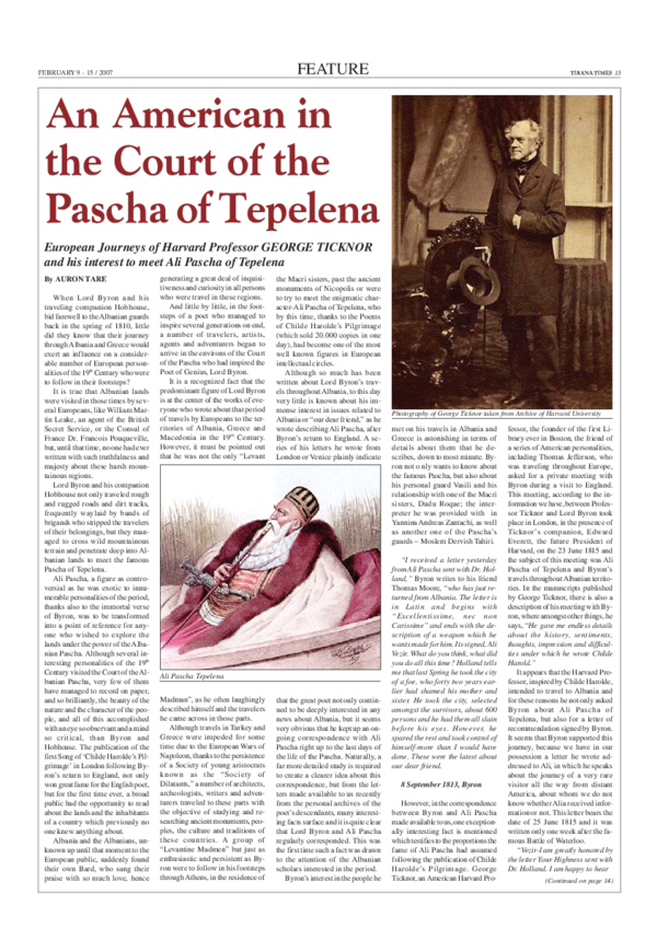 (PDF) An American in the Court of Ali Pasha of Tepeleni