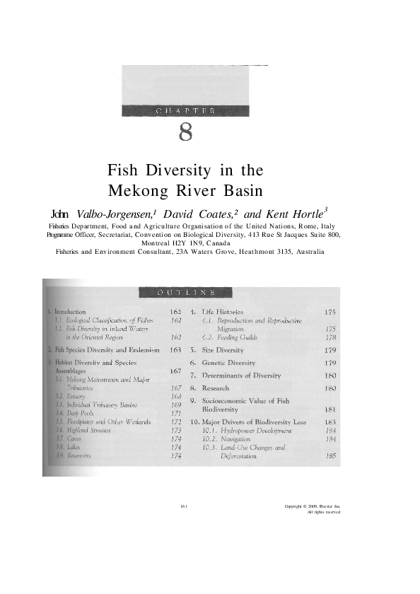 (PDF) Fish diversity in the Mekong River basin