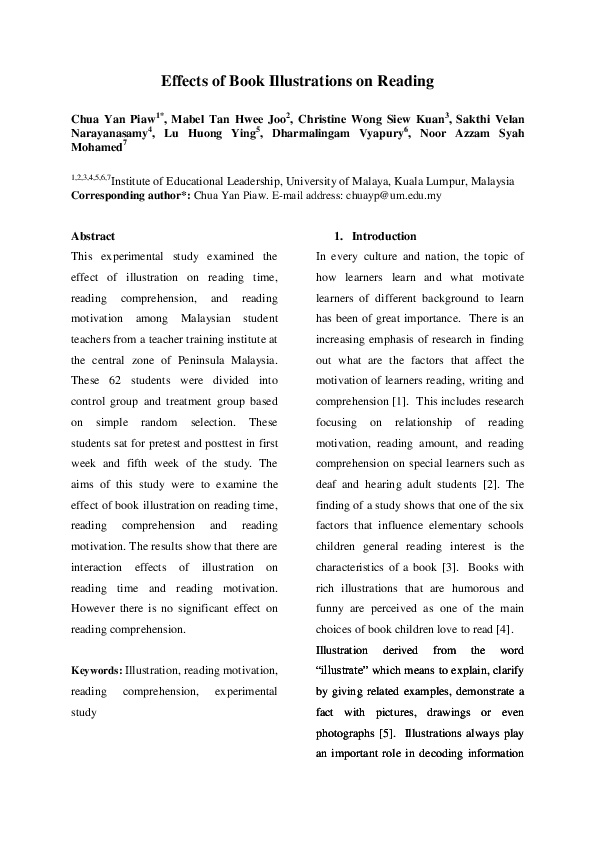 (PDF) Effects of Book Illustrations on Reading. Technics Technologies ...