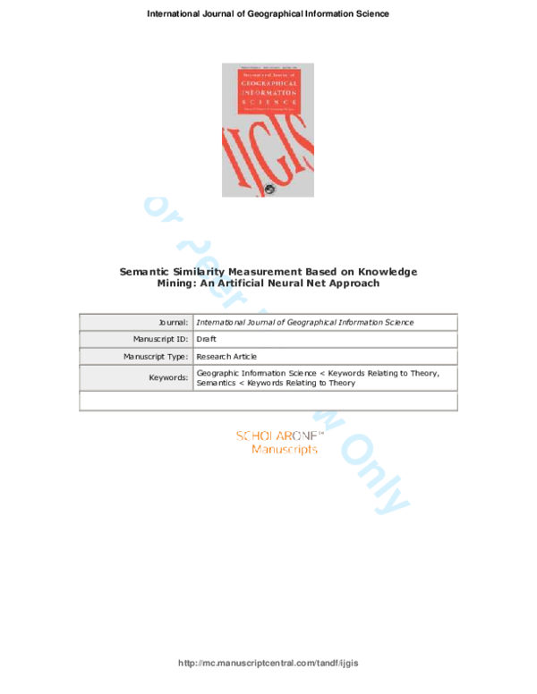 (PDF) Semantic similarity measurement based on knowledge mining: an artificial neural network ...
