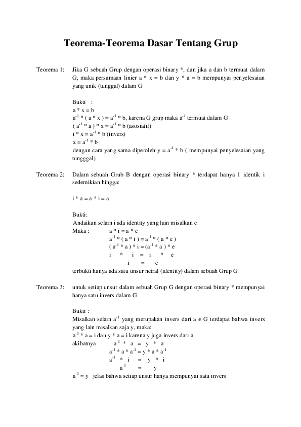(DOC) Teorema Grup