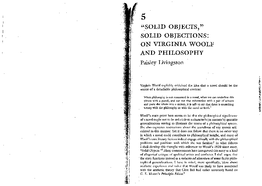 (PDF) On Virginia Woolf's 'Solid Objects'