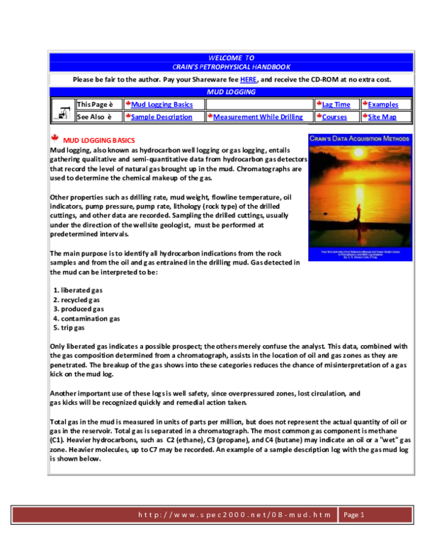 (DOC) Mud Logging article