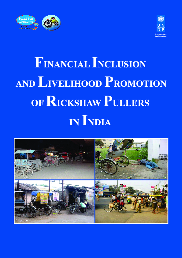 (PDF) Financial Inclusion and Livelihood Promotion of Rickshaw Pullers in India
