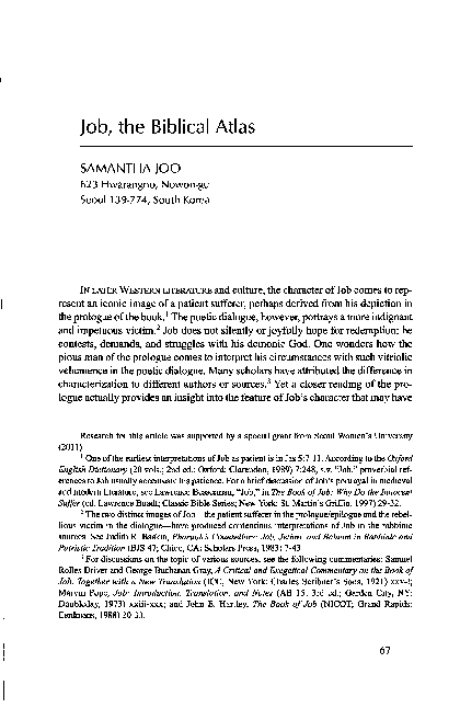 (PDF) Job, the Biblical Atlas