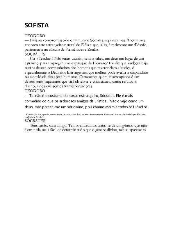 (DOC) Fichamento o sofista