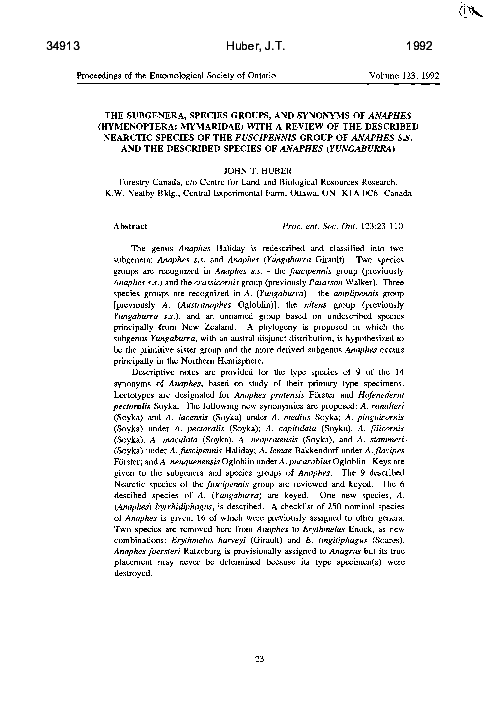 (PDF) The subgenera species groups 34913