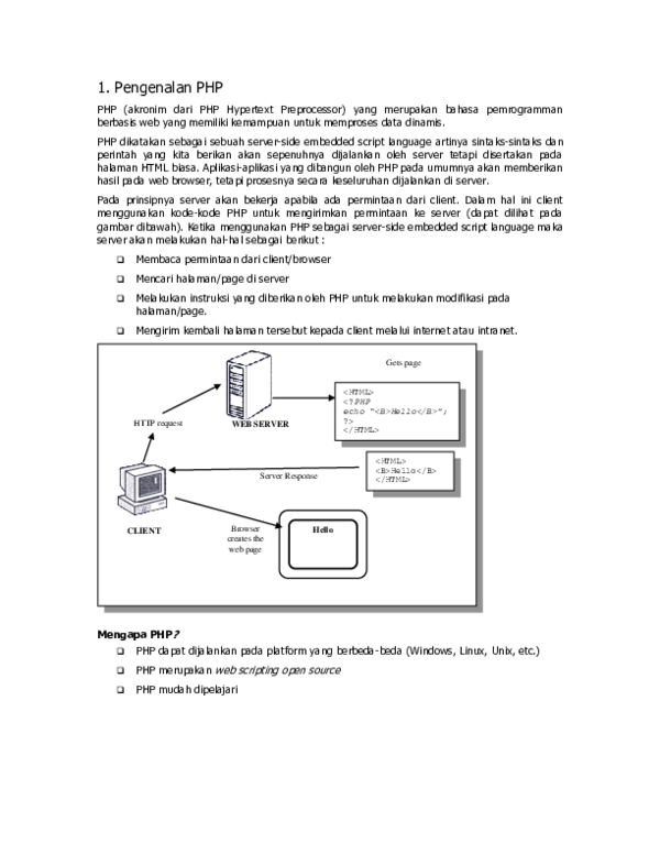 (PDF) Materi PHP