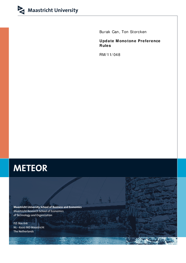 (PDF) Update Monotone Preference Rules