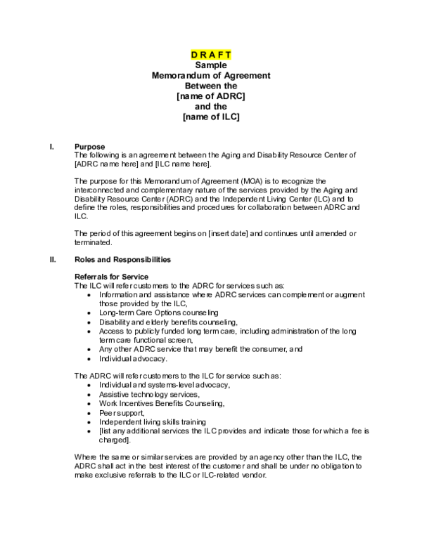 (PDF) Sample ADRC-ILC MOU