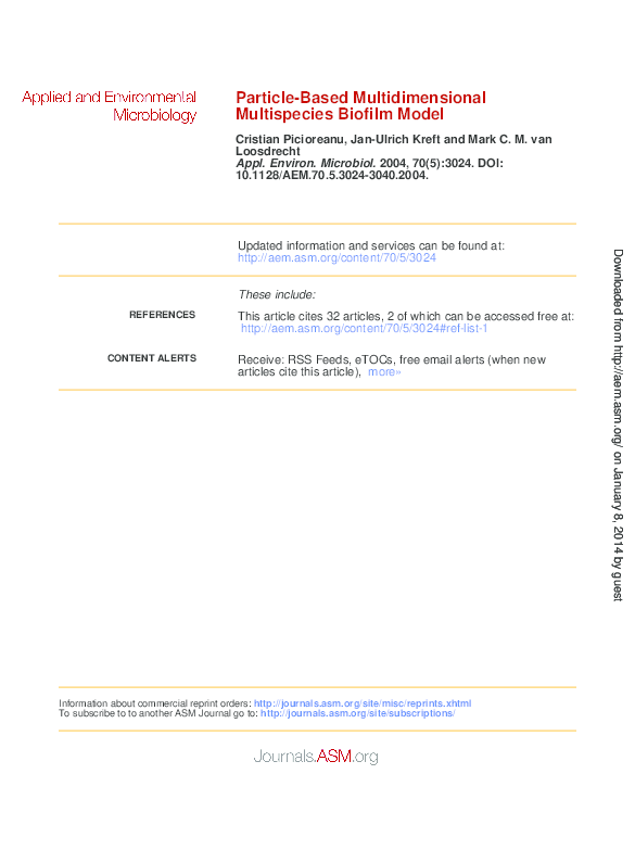 (PDF) Particle-Based Multidimensional Multispecies Biofilm Model