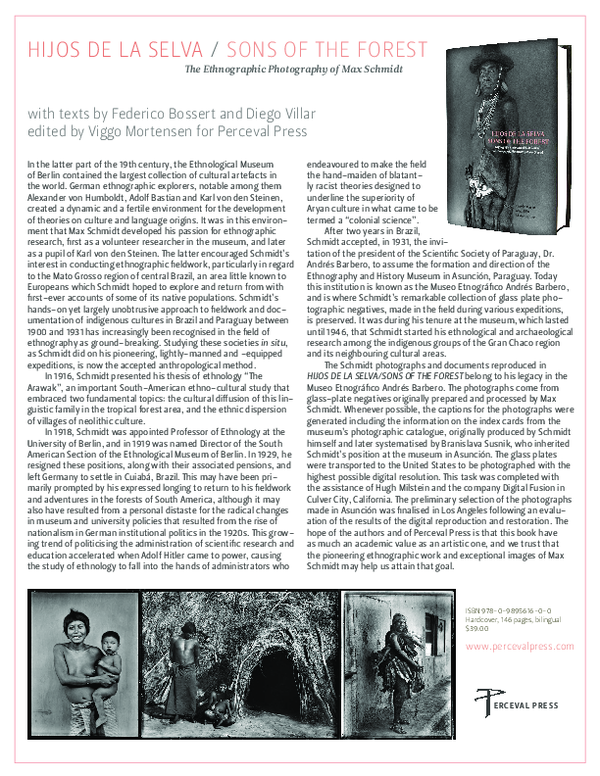 (PDF) F. Bossert & D. Villar, Sons of the Forest. The Ethnographic ...