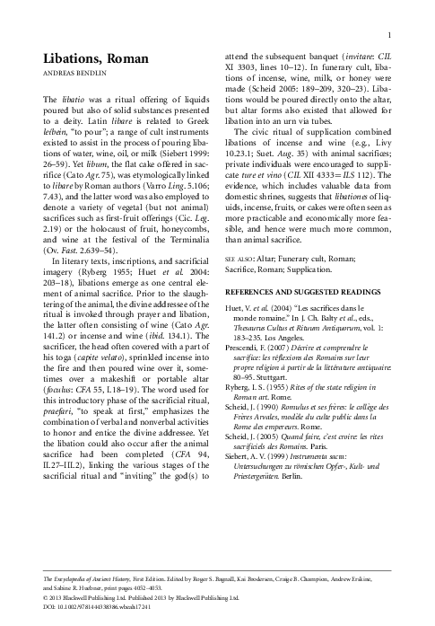 (PDF) Libation, Roman