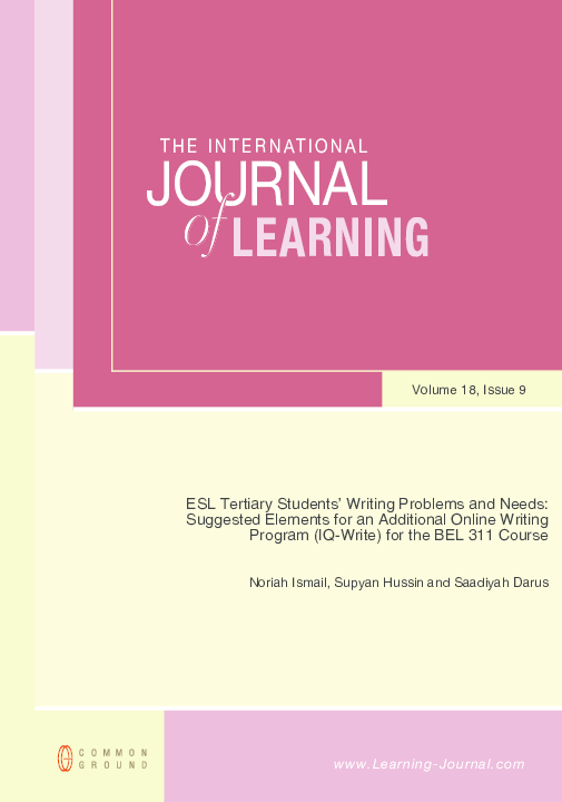 (PDF) ESL Tertiary Students' Writing Problems and Needs: Suggested ...
