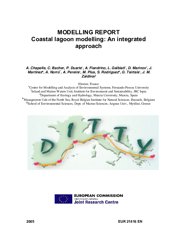 (PDF) MODELLING REPORT Coastal lagoon modelling: An integrated approach