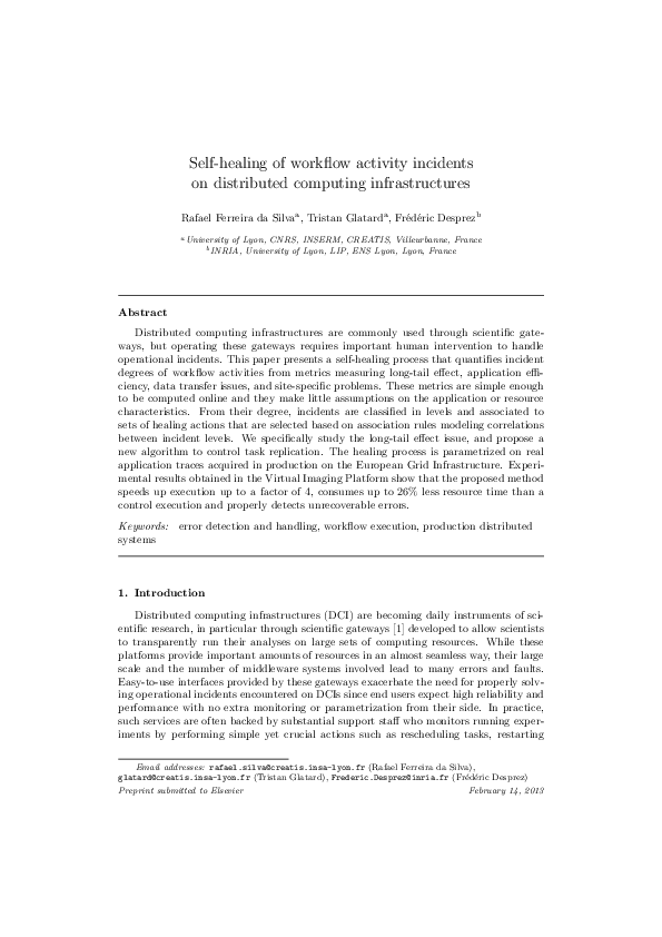 (PDF) Self-healing of workflow activity incidents on distributed ... (PDF) Self-healing of workflow activity incidents on distributed ...